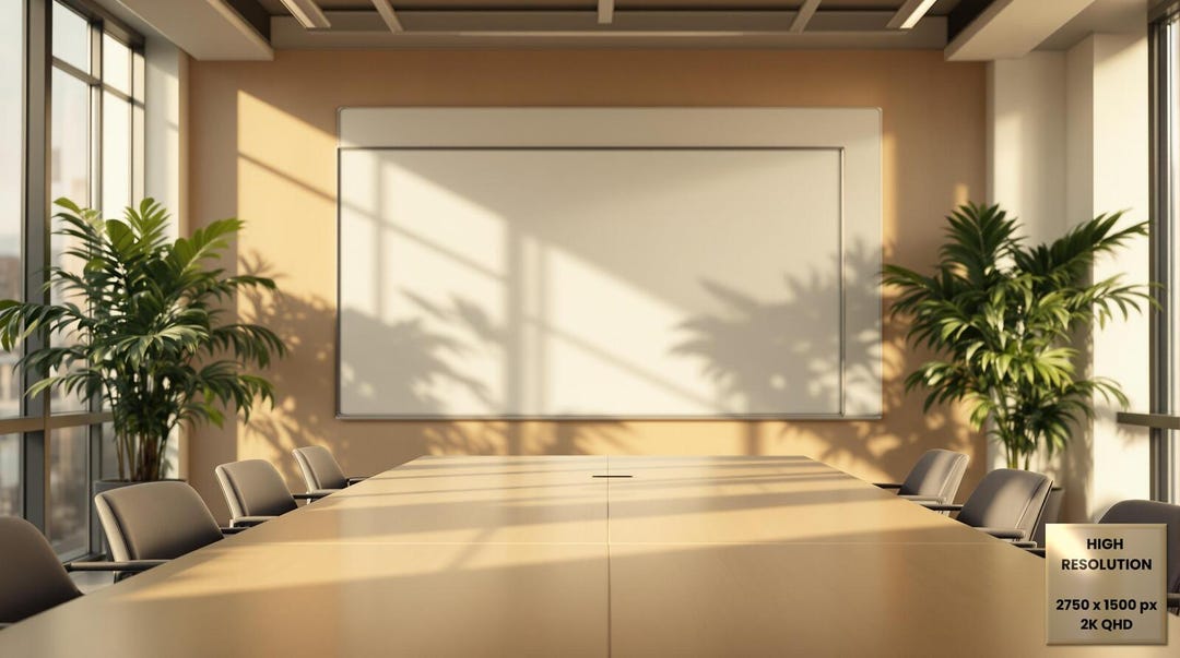 Virtual Home Office Zoom Background - Minimalist Backdrop for Meetings ...