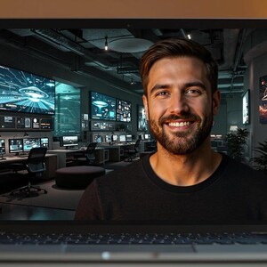 Virtual Background - Area 51 Alien Scifi Lab Theme - Backdrop for ...