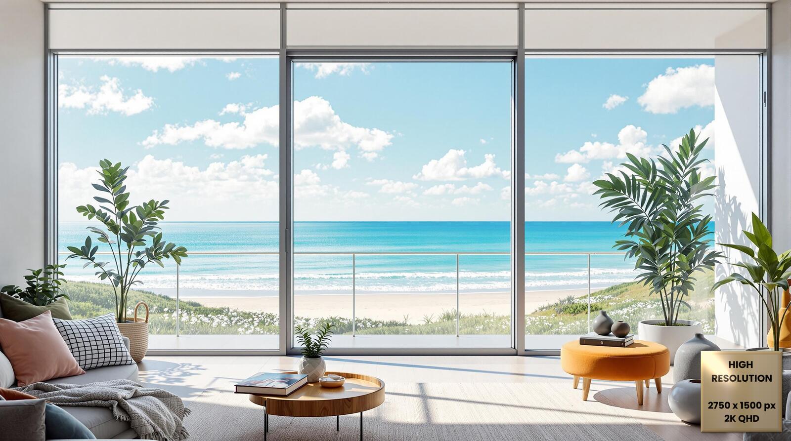 Ocean View Virtual Background | Zoom Background Beach Home Office ...