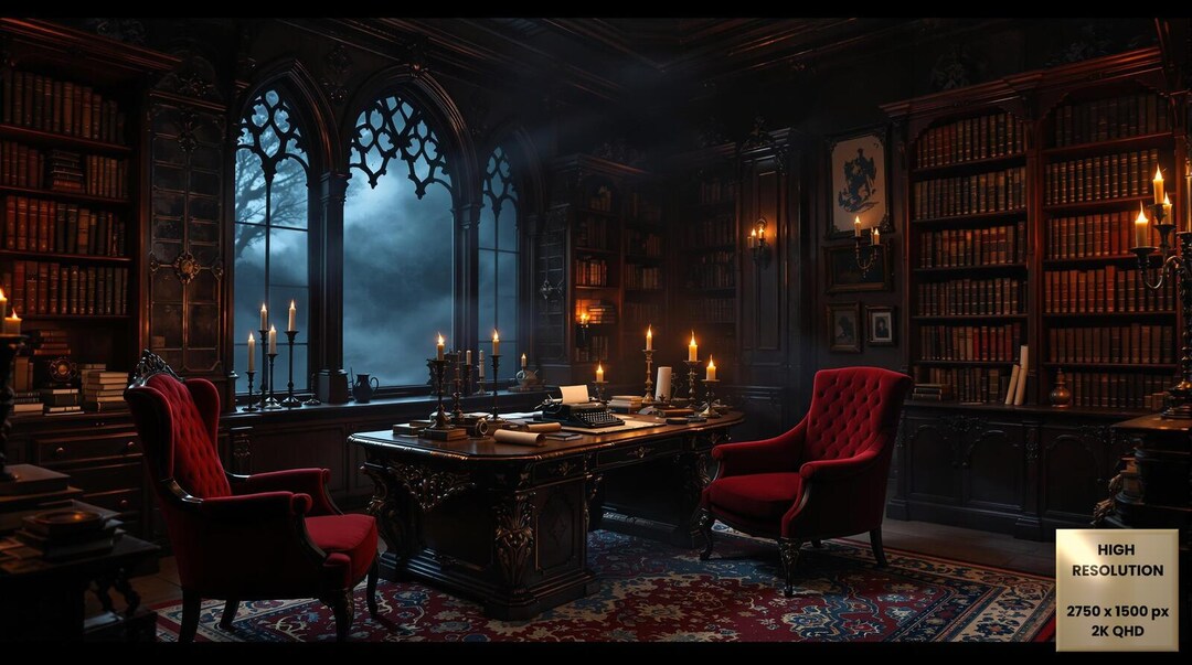 Gothic Vampire Lair Virtual Background | Dark Fantasy Castle for ...