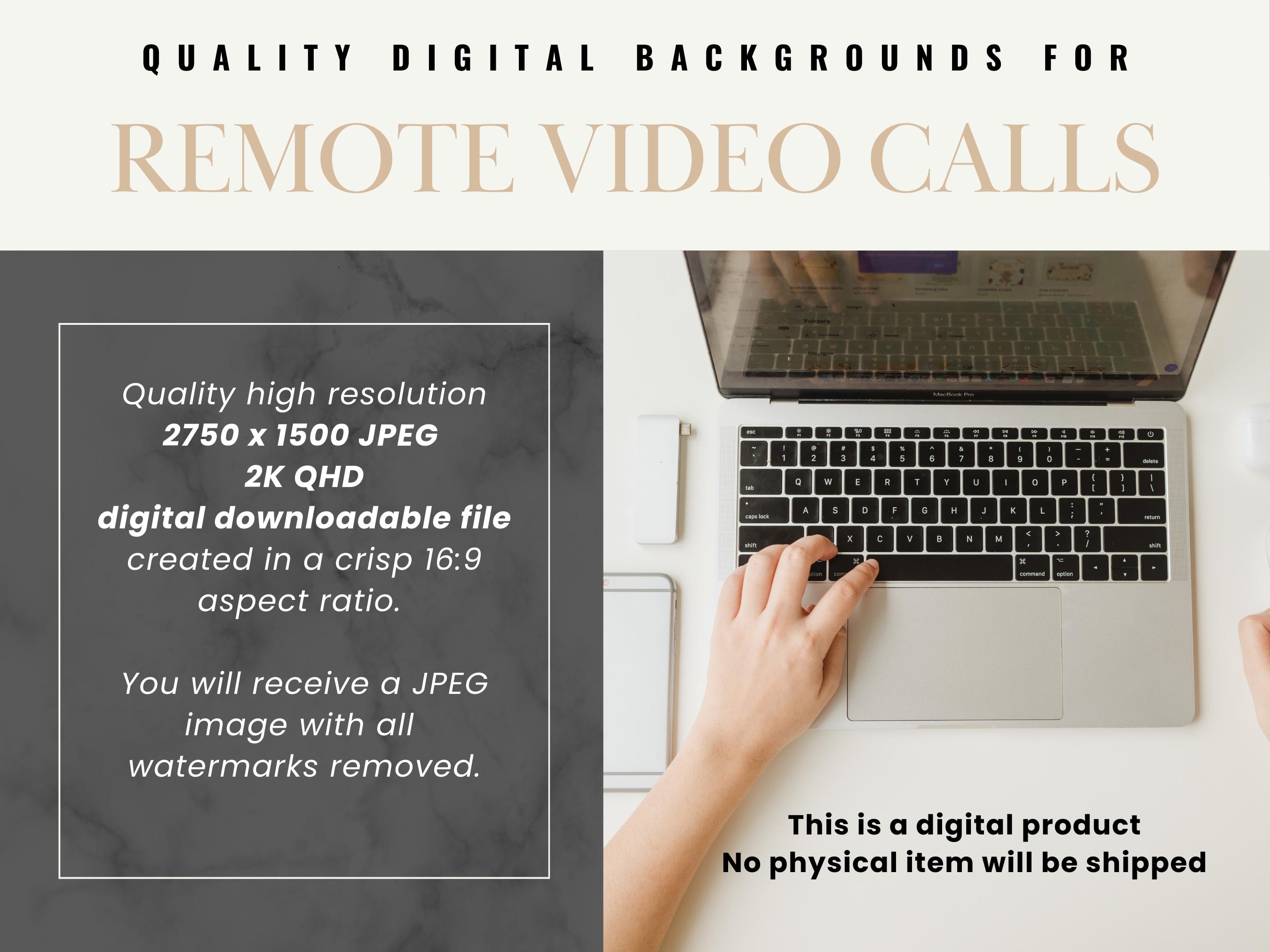 Virtual Background - Professional Home Office Co-working Backdrop for ...