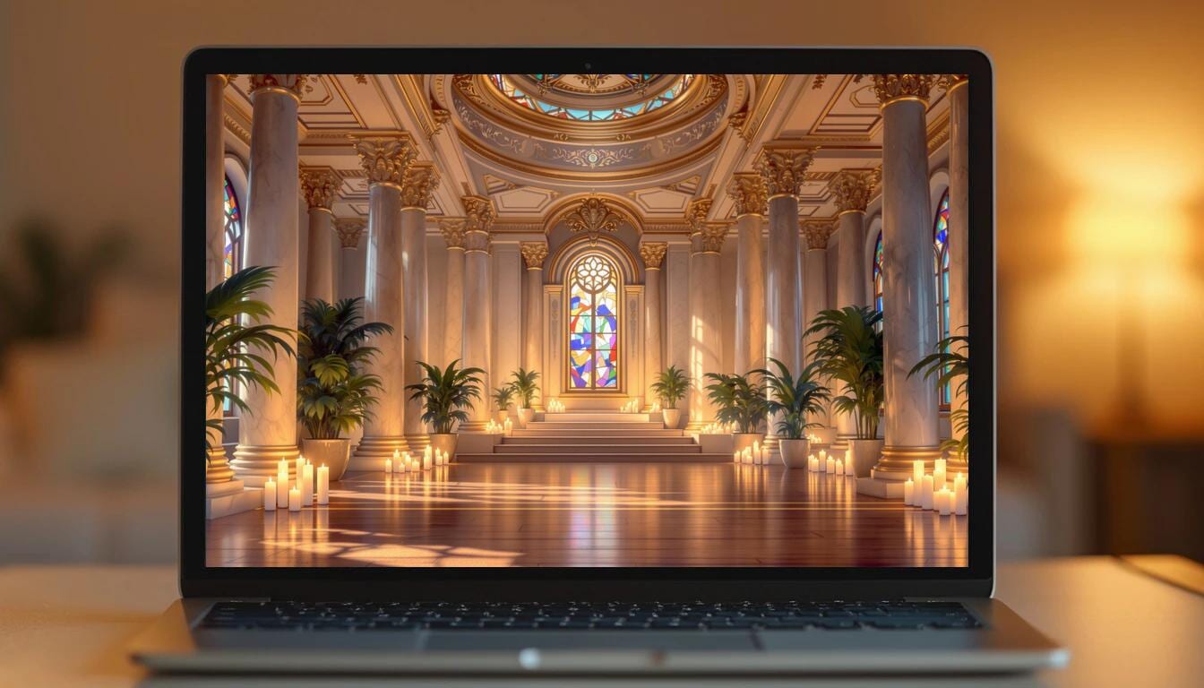 Virtual Background - Divine Meditation & Spiritual Coaching Home Office ...