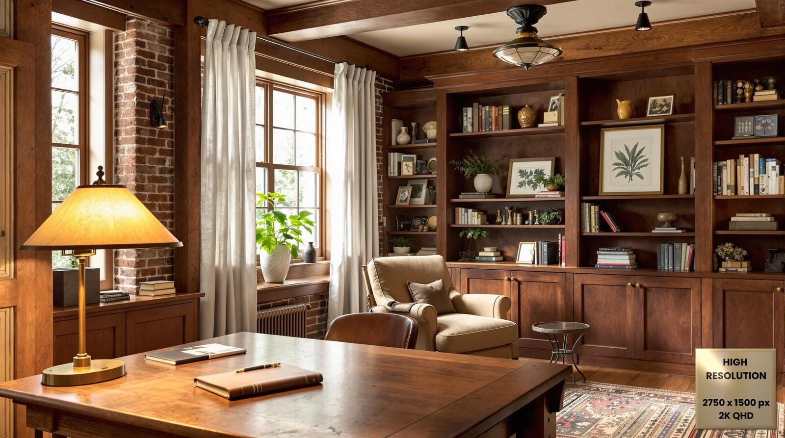 Cozy Cabin Virtual Background | Rustic Home Office for Zoom & Teams ...