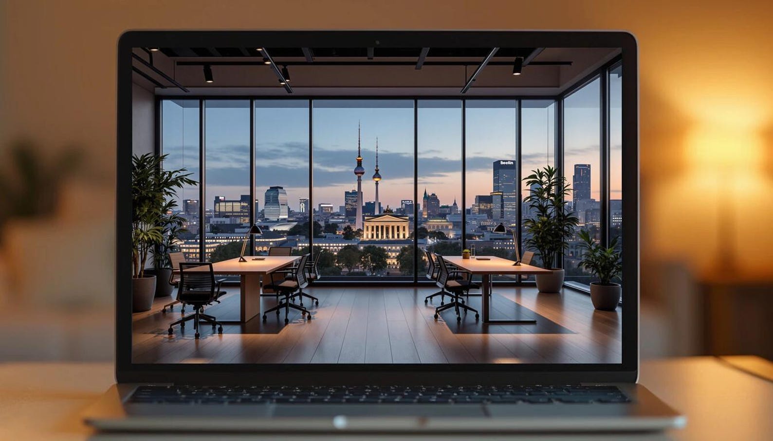 Virtual Background - Professional Home Office City Backdrop for Zoom ...