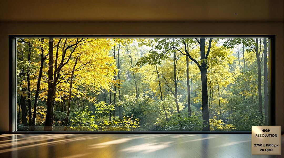 Fall Trees Virtual Background: Professional Zoom Meeting Backdrop ...