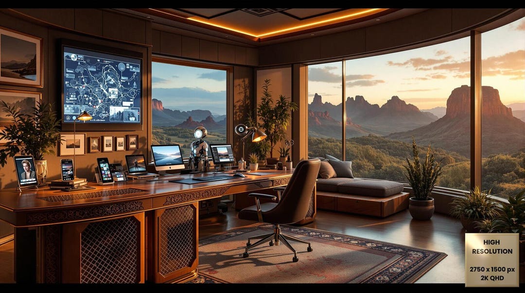 Sci-fi Desert Virtual Background | Futuristic Wild West World for ...