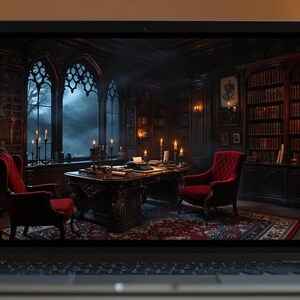 Gothic Vampire Lair Virtual Background | Dark Fantasy Castle for ...