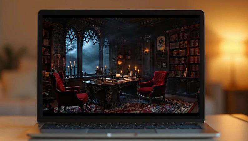 Gothic Vampire Lair Virtual Background | Dark Fantasy Castle for ...