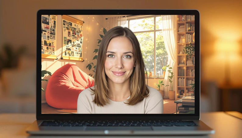 Virtual Background - Cozy Studio Anime Ghibli Inspired Backdrop for ...