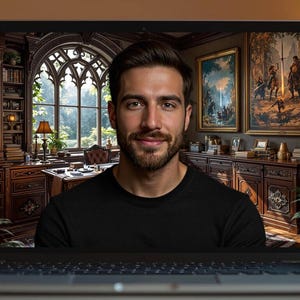 Virtual Background - Fantasy Dungeons Dragons Cozy Office Magical Home ...