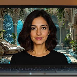 Virtual Background - Fantasy Ocean Underwater Atlantis Backdrop for ...