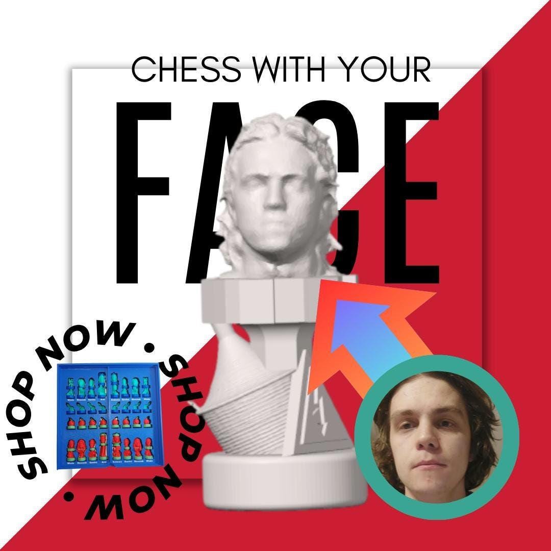 Personalized 3D Chess With Your Faces – A Unique Set With Chessboard ...
