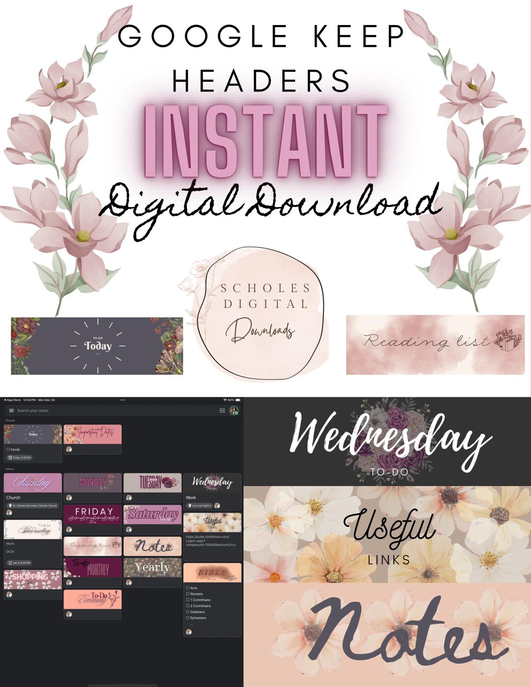 Google Keep Headers - Etsy