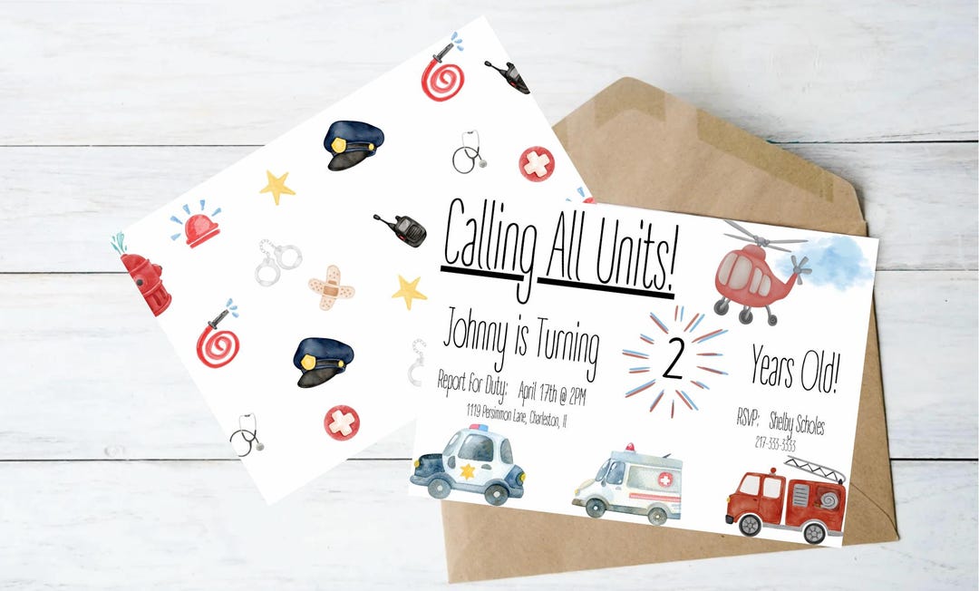 Calling All Units Birthday Invitation, Digital Download, Instant Access ...