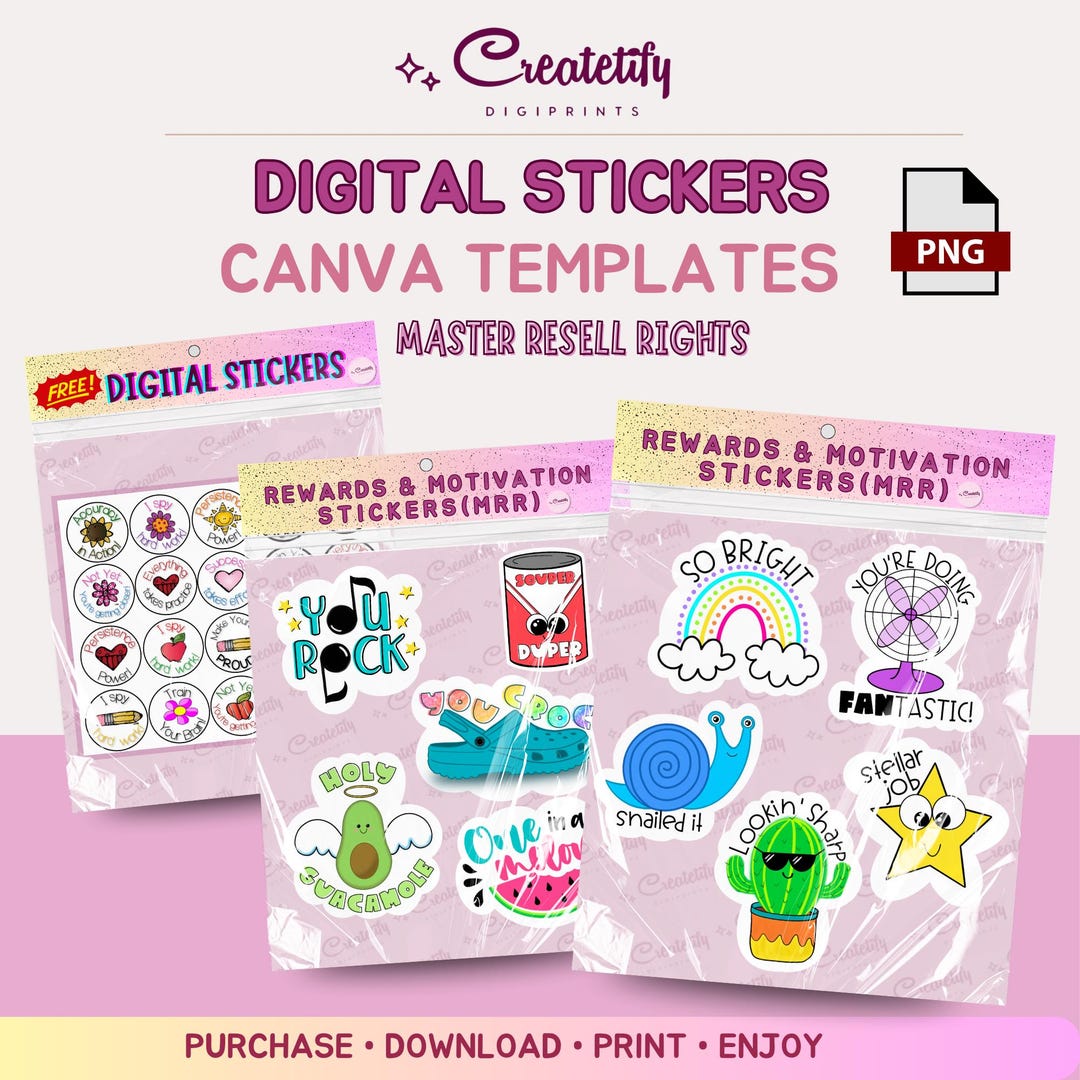 Sticker Set for Kids Growth Mindset Reward and Motivation Set MRR ...