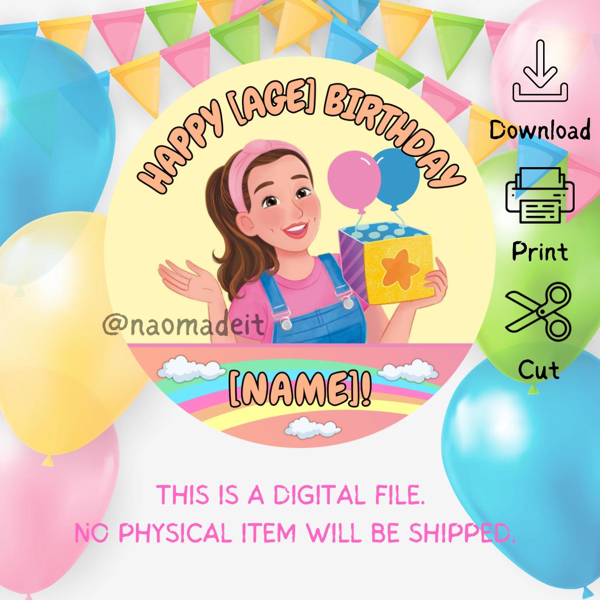 Ms Rachel Cake Topper Digital Download - Etsy