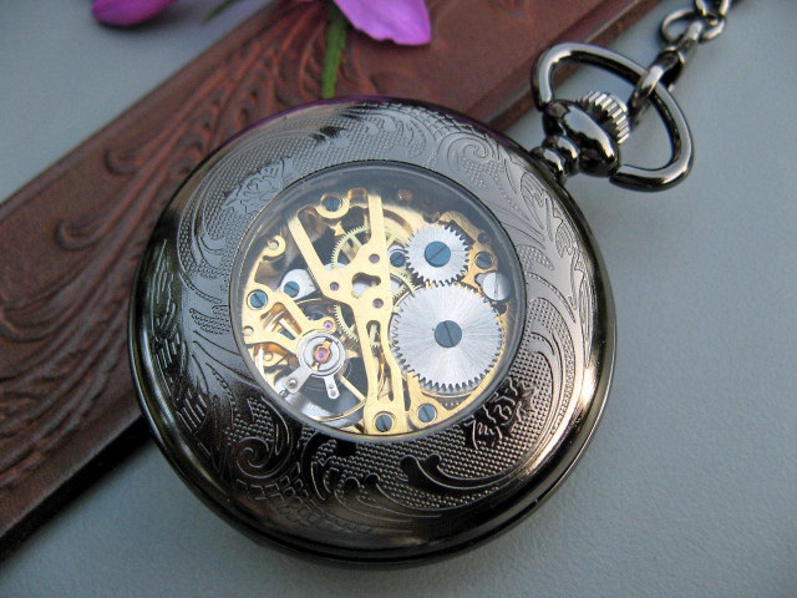 Premium Pocket Watch With 15 Inch Watch Chain Men's - Etsy