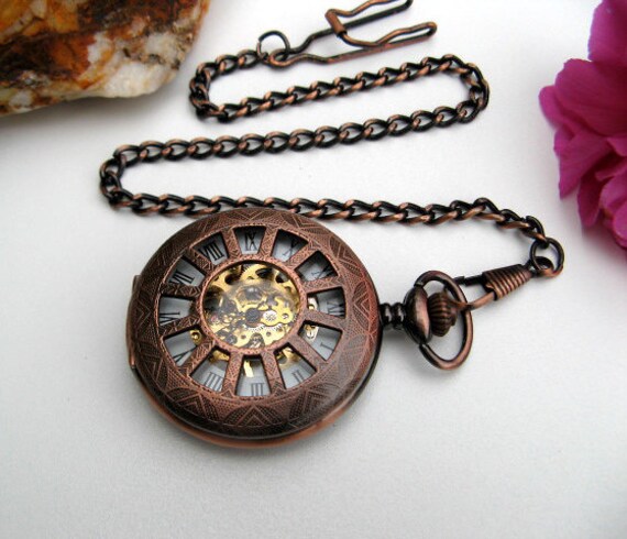 Premium Copper Pocket Watch Watch Chain Mechanical Watch - Etsy