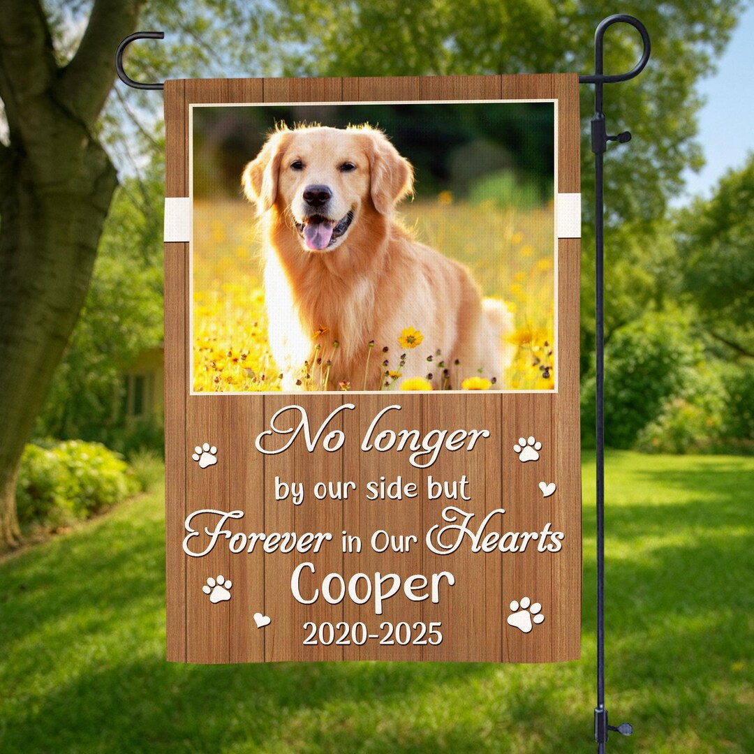 Custom Photo Dog Memorial Garden Flag, Personalized Pet Memorial Garden ...