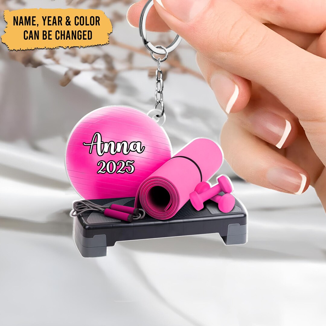 Personalized Gym Keychain - Etsy
