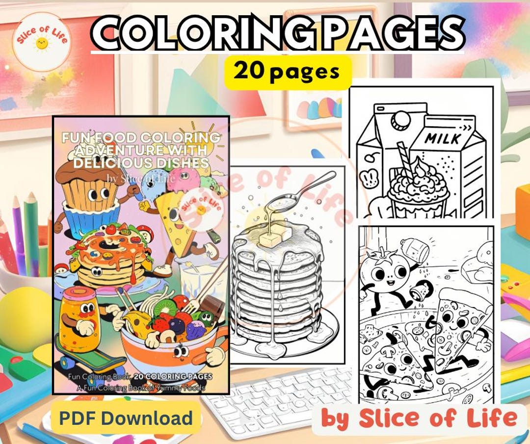 Coloring Books Fun Food Coloring Adventure, 20 Deliciously Fun ...