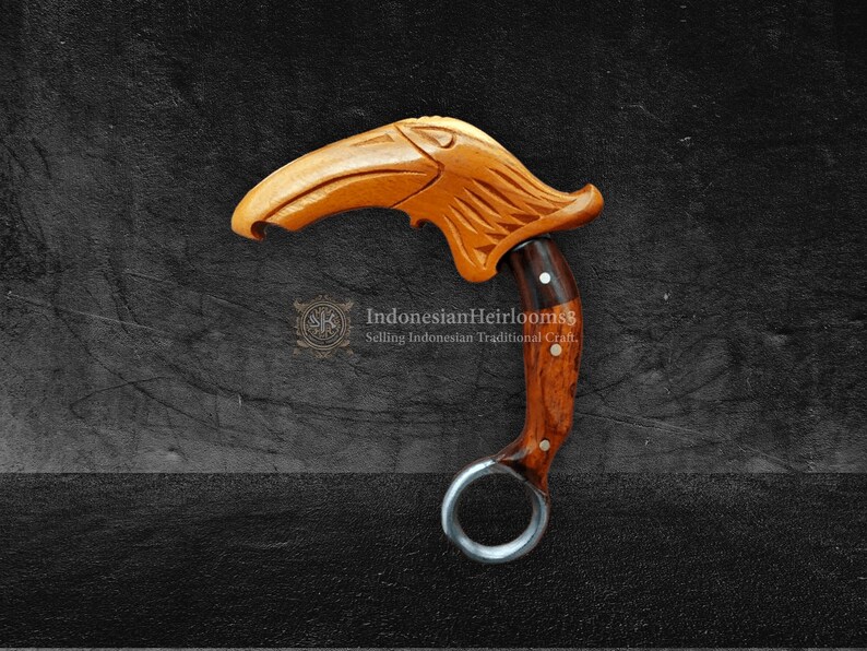 Traditional Knife Art Karambit Silat Ethnic Wood Carving Eagle Motif - Etsy