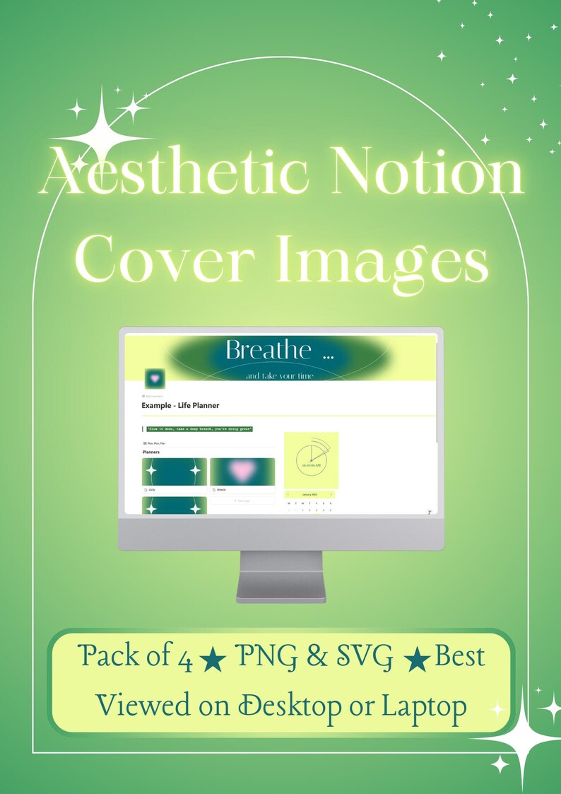 Notion Aesthetic Cover Images - PNG & SVG - Created for Desktops and ...