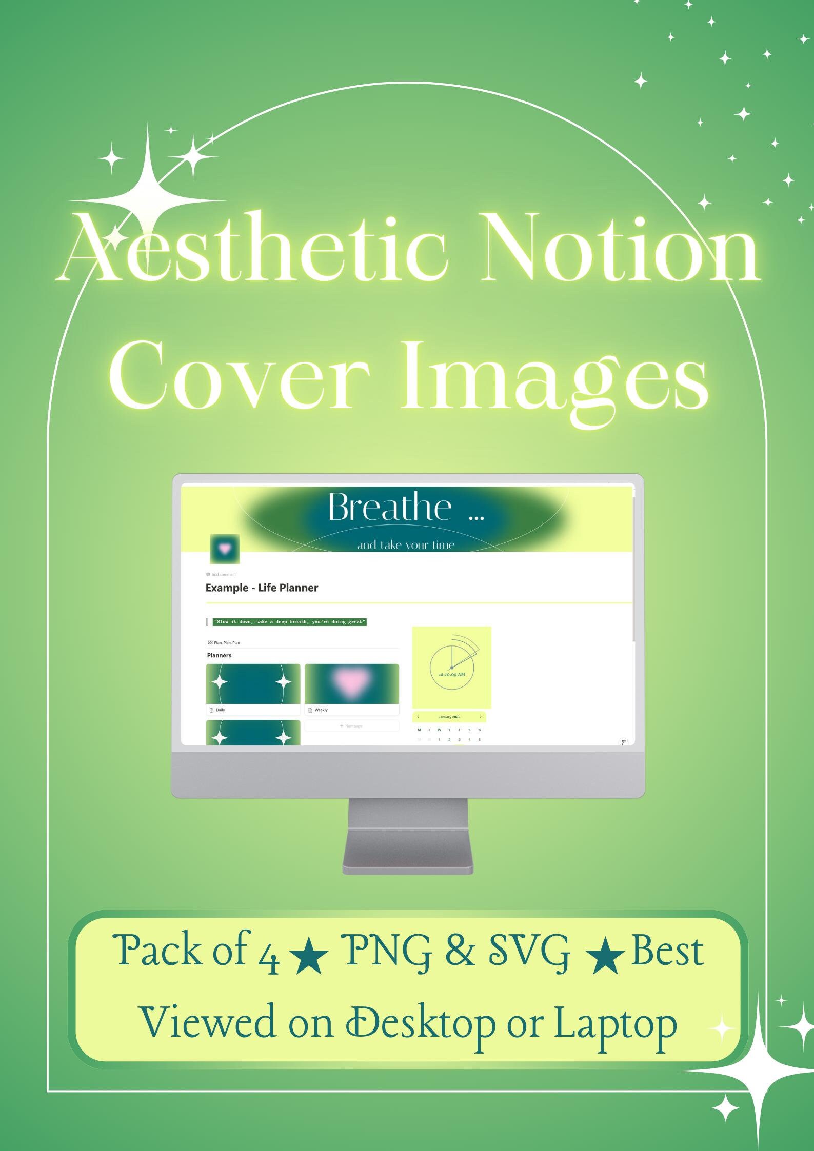 Notion Aesthetic Cover Images - PNG & SVG - Created for Desktops and ...