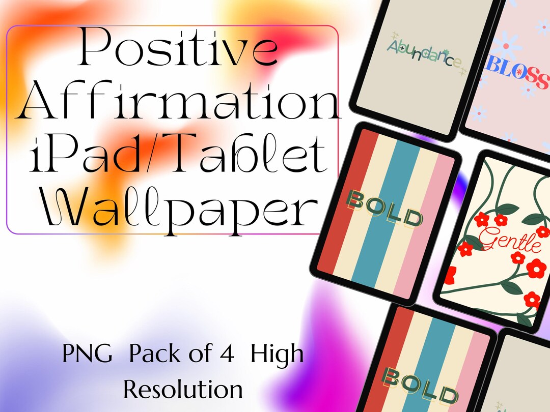 Simple Positive Affirmation Digital Wallpaper - One-word Positive ...