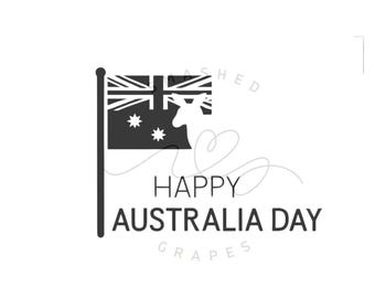 Australia Day Flag & Kangaroo Design SVG, PNG, JPG - Etsy