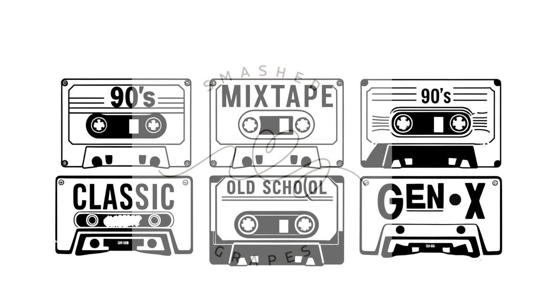 90s Mixtape SVG Classic Old School Gen X Designs Digital Download for ...