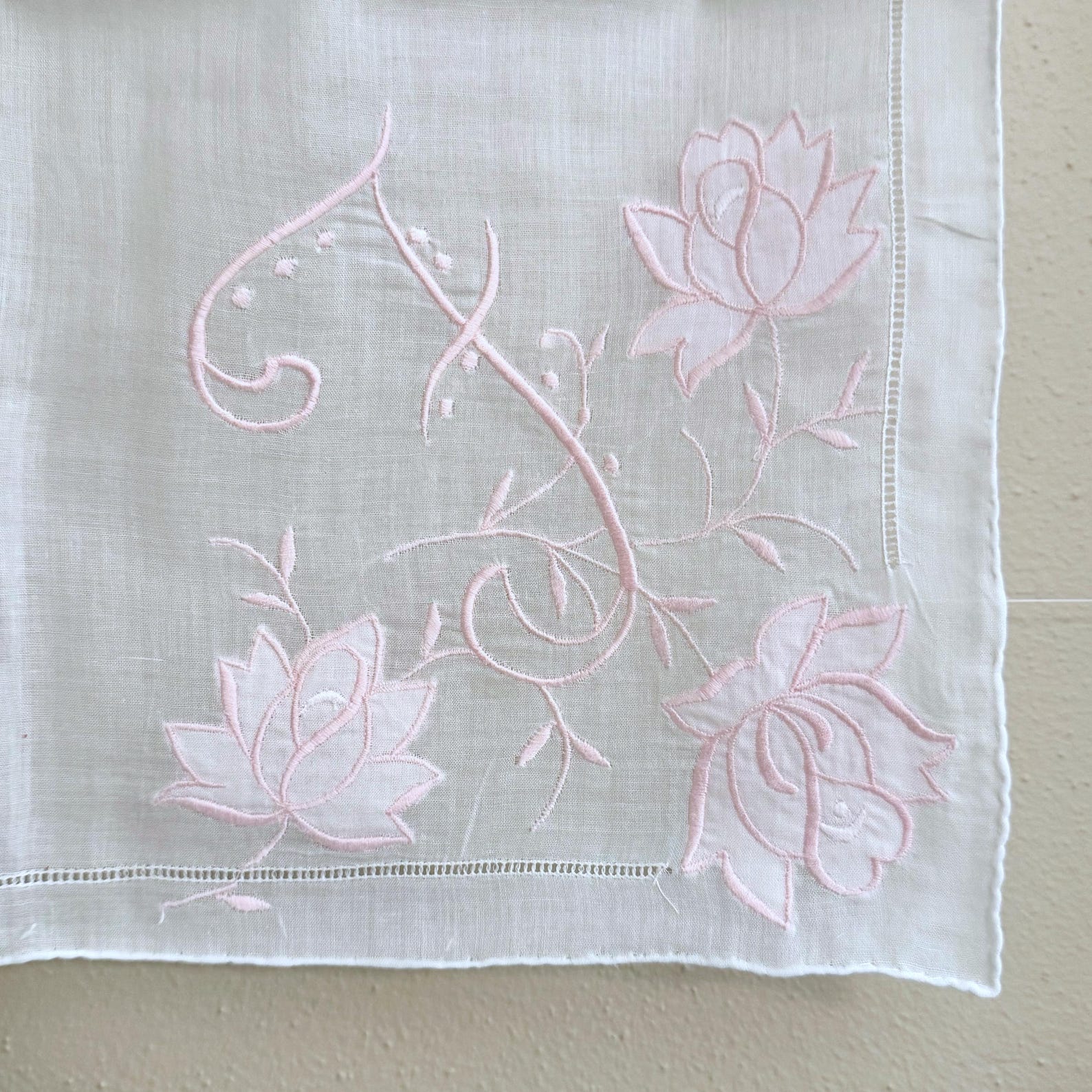 Pink F Vintage Monogrammed Hankie / Pink Monogrammed F Wedding ...