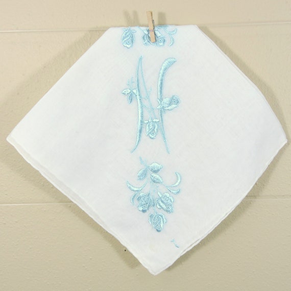 Vintage monogrammed "n" blue - Gem