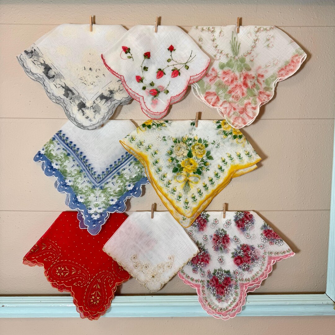 Sheer Vintage Hankies / Sheer Handkerchiefs / Ladies Hankies - Etsy