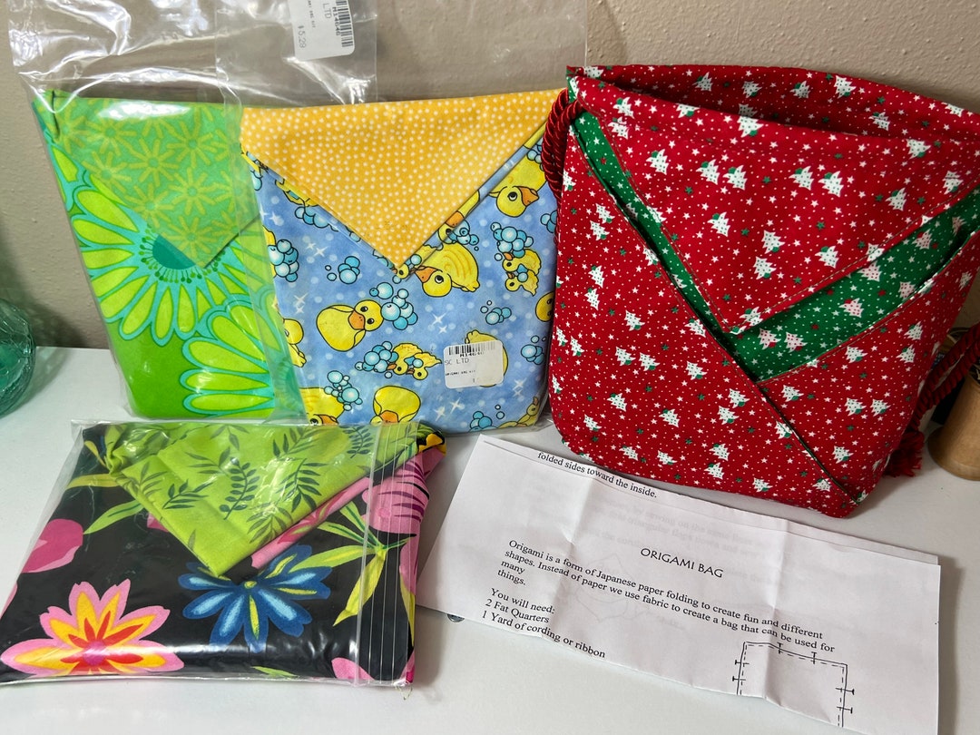 Origami Bag Fabric Kit Lot / DIY Sewing Kit / Fabric Gift Bag Kit - Etsy