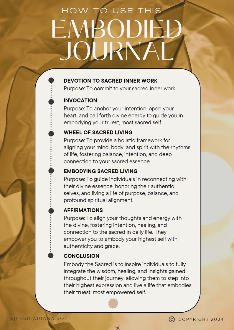 The Art of Sacred Living: Embodied Journal - Etsy