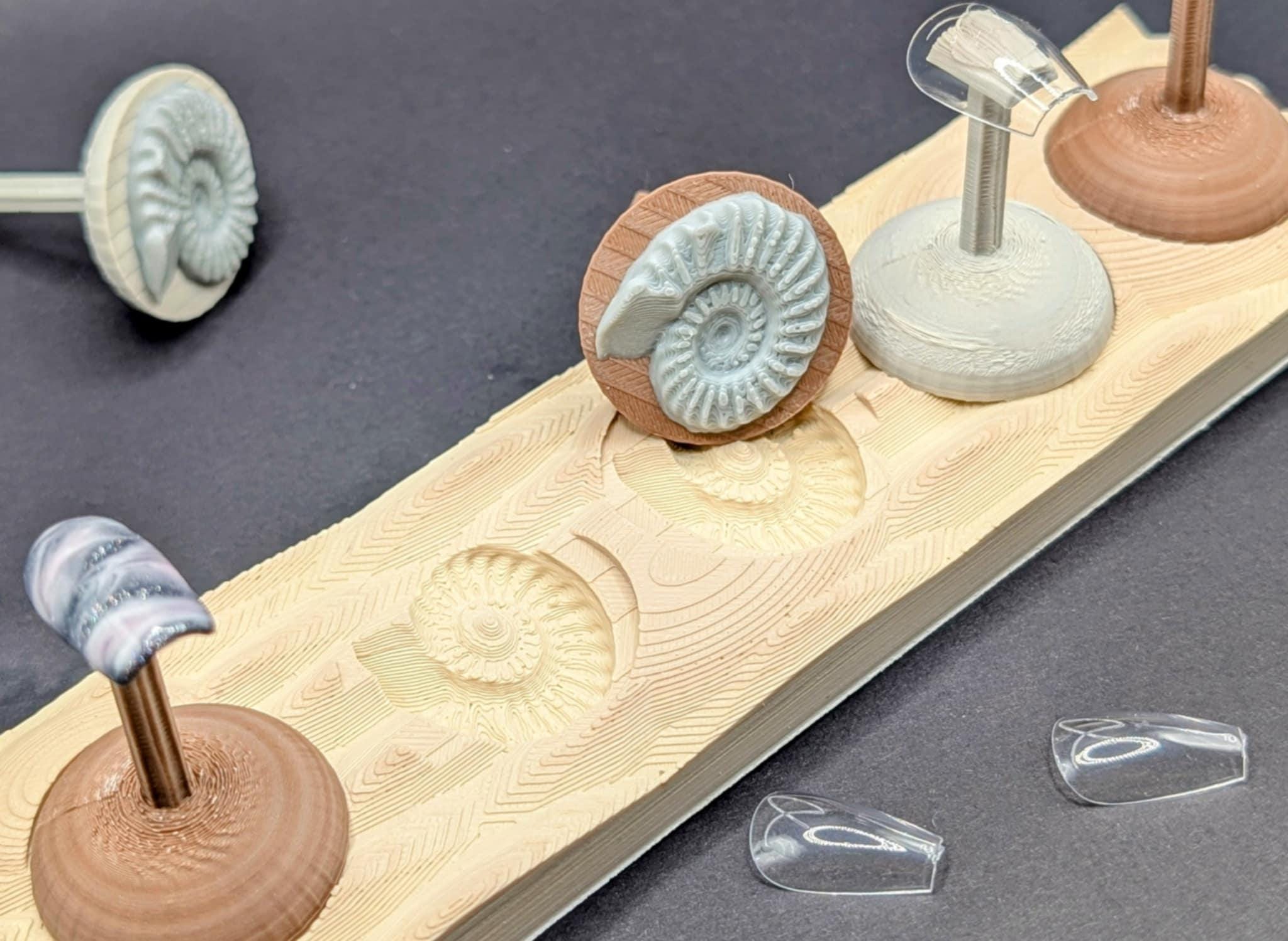 Fossilized Nail Tip Display Stand - 3D Printed With Rock Filament for ...