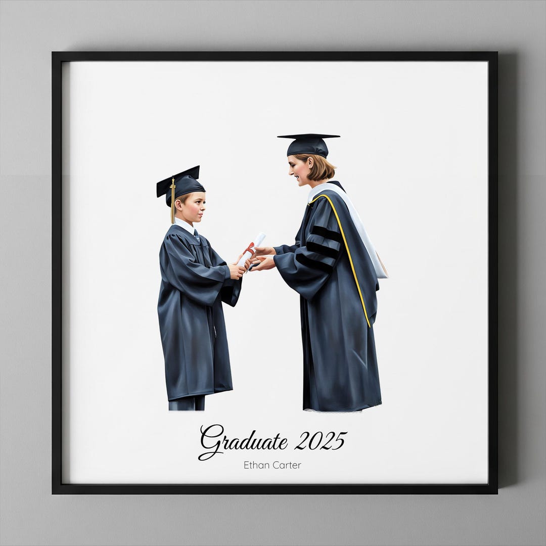 Custom Graduation Realistic Portrait From Photo, Personalized ...