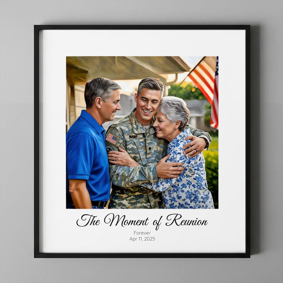 Custom Soldier Realistic Portrait From Photo, Personalized Soldier ...