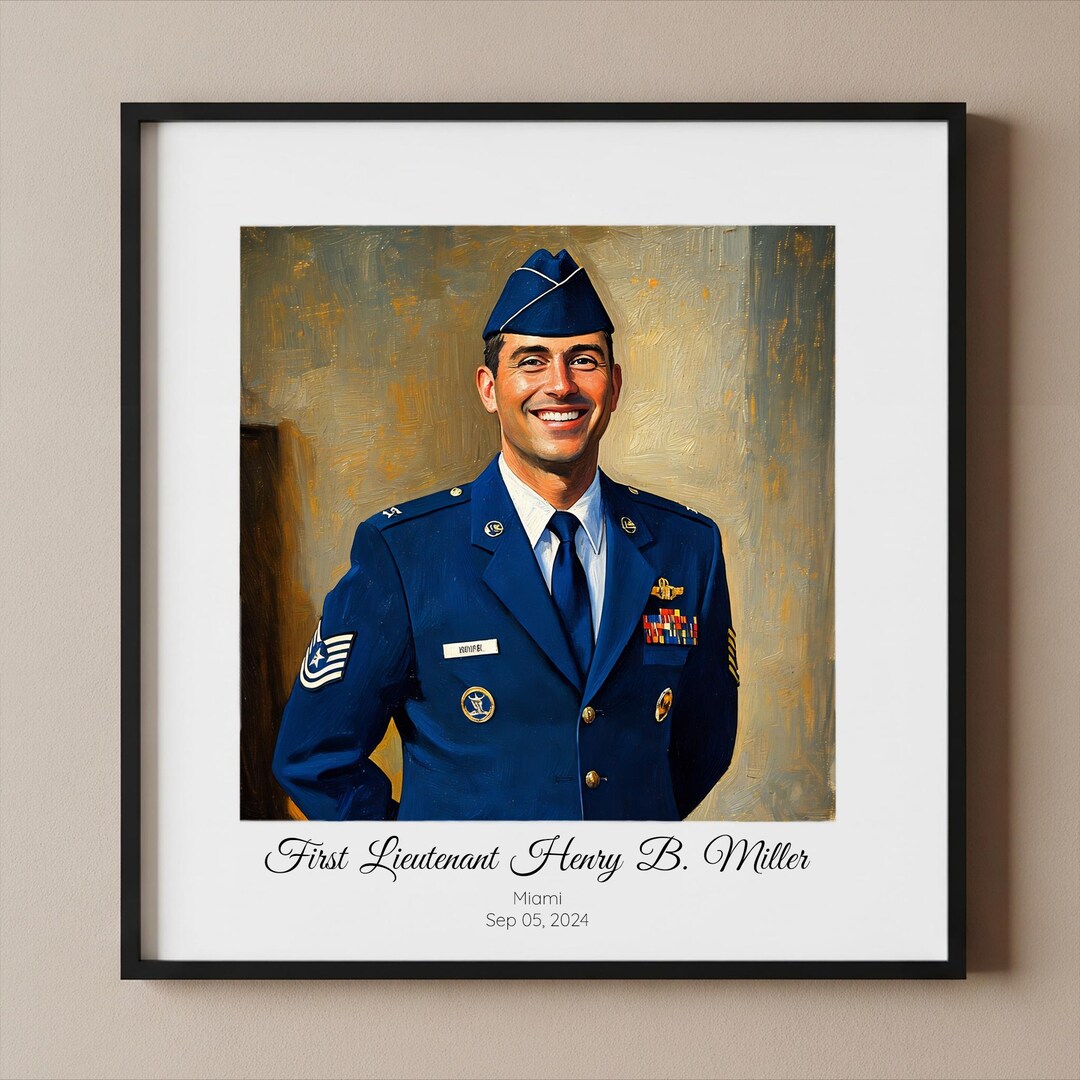 Custom Soldier Oil Painting From Photo, Personalized Soldier Oil ...