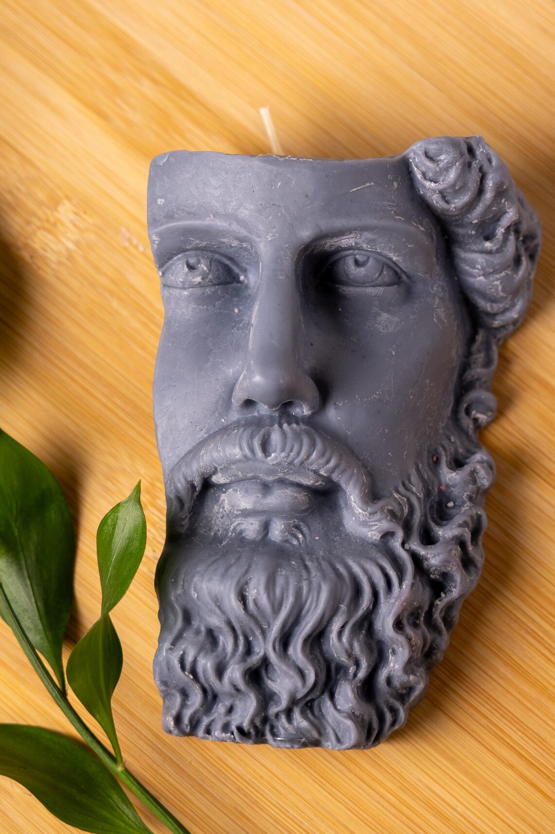 Grey Greek God Candle - Zeus Sculpture Candle - Greek Mythology Candle ...