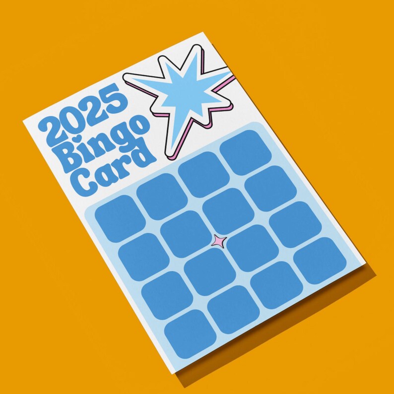 2025 Bingo Card - Goal Setting New Years Resolution Printable Activity ...