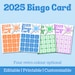2025 Bingo Card - Goal Setting New Years Resolution Printable Activity ...