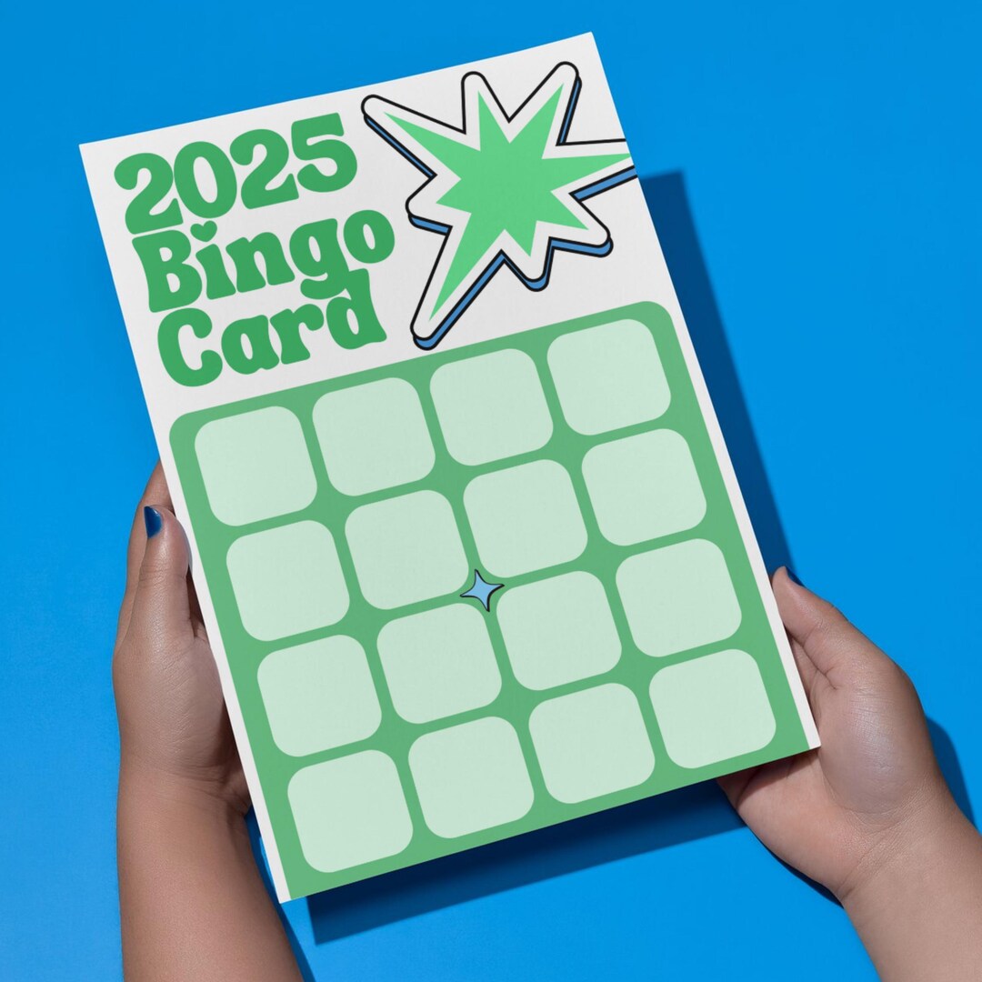 2025 Bingo Card - Goal Setting New Years Resolution Printable Activity ...