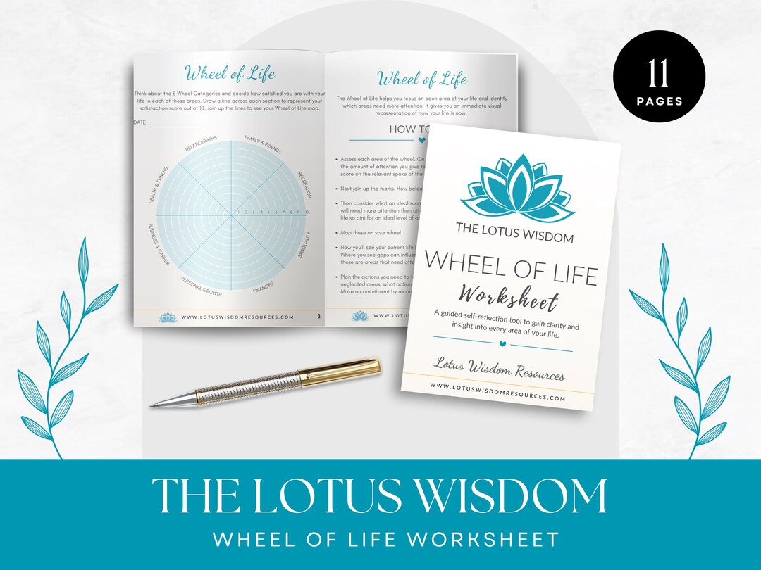 Wheel of Life Worksheet | Printable Self-reflection Tool | Life ...
