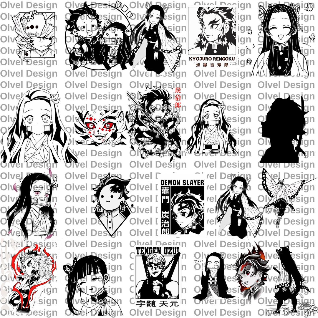 Anime SVG Bundle, Popular Anime & Manga Characters | High-quality ...