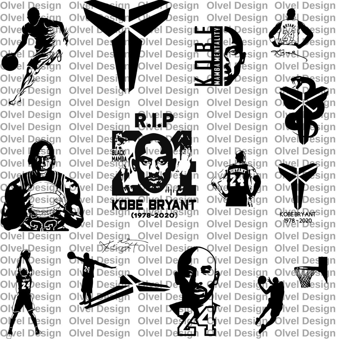 Pack Kobe Bryant SVG - PNG Instant Download Cricut Silhouette Iron on ...