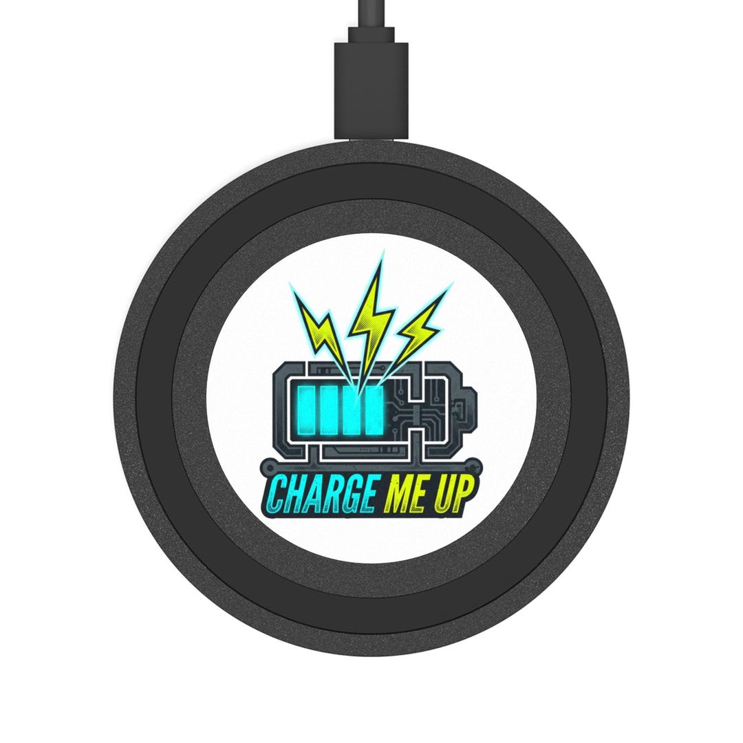 Charge Me up Battery Icon Wireless Charging Pad | Tech Accessory - Etsy