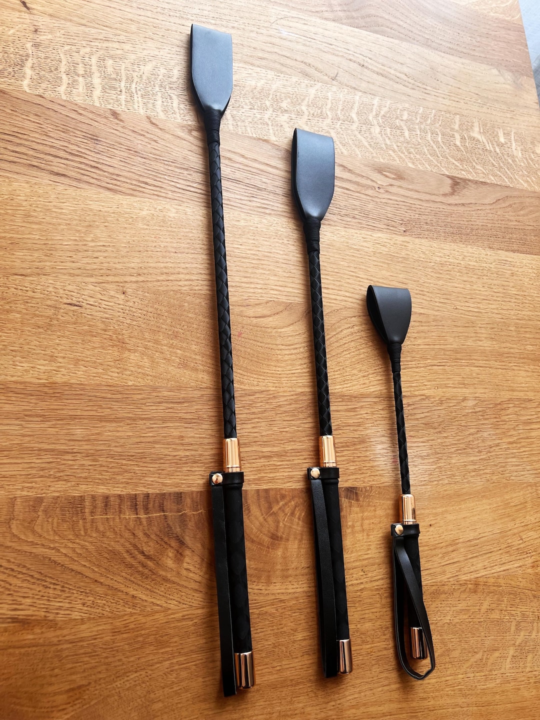 BDSM Set for Impact Play: Three Whips of Different Sizes, BDSM Riding ...