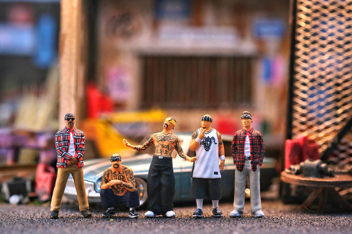 Miniature Figure Chicano Style Scale 1/64 or 1/87 for Diecast and ...